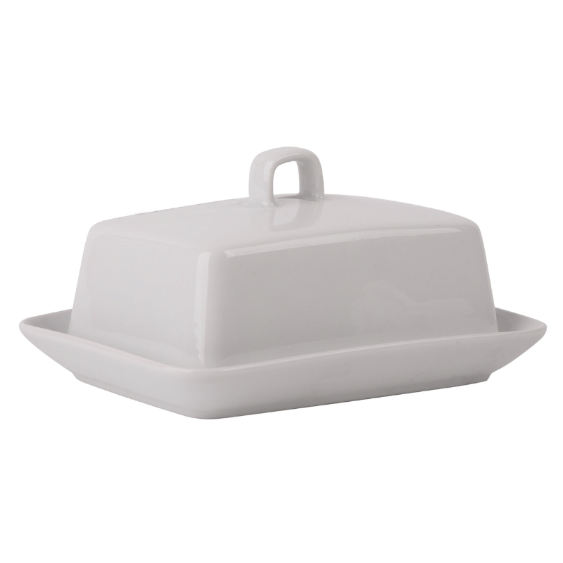 White Wide Butter Dish – Wyrth Home