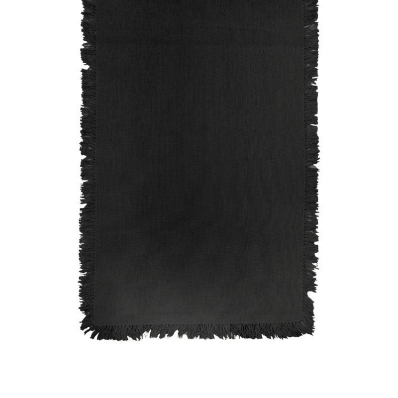 Sutton Fringe Black Table Runner – Wyrth Home