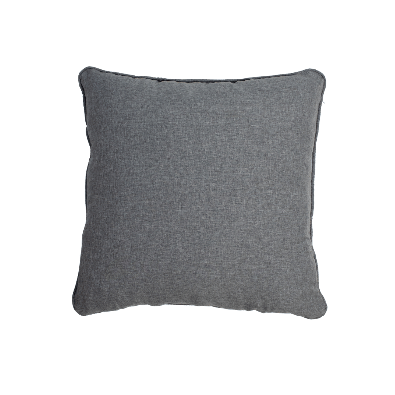 Grey Solid Pillow with Piping – Wyrth Home